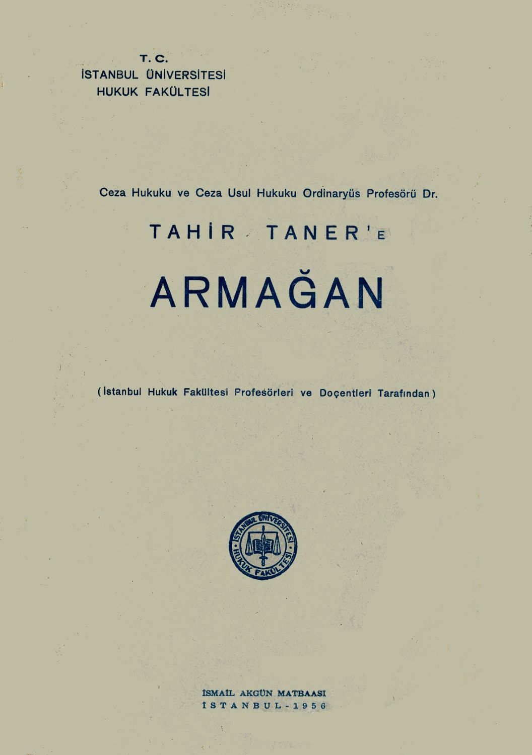 OKTAY ARAS - Tahir Taner'e Armağan